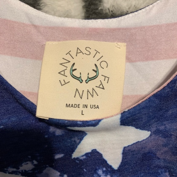 Fantastic Fawn | Tops | American Flag Patriotic July 4th Ruffle Tank ...